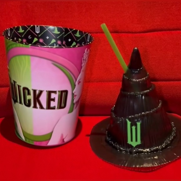 Other | Wicked Movie Popcorn Tin Elphaba Witch Hat Drink | Poshmark